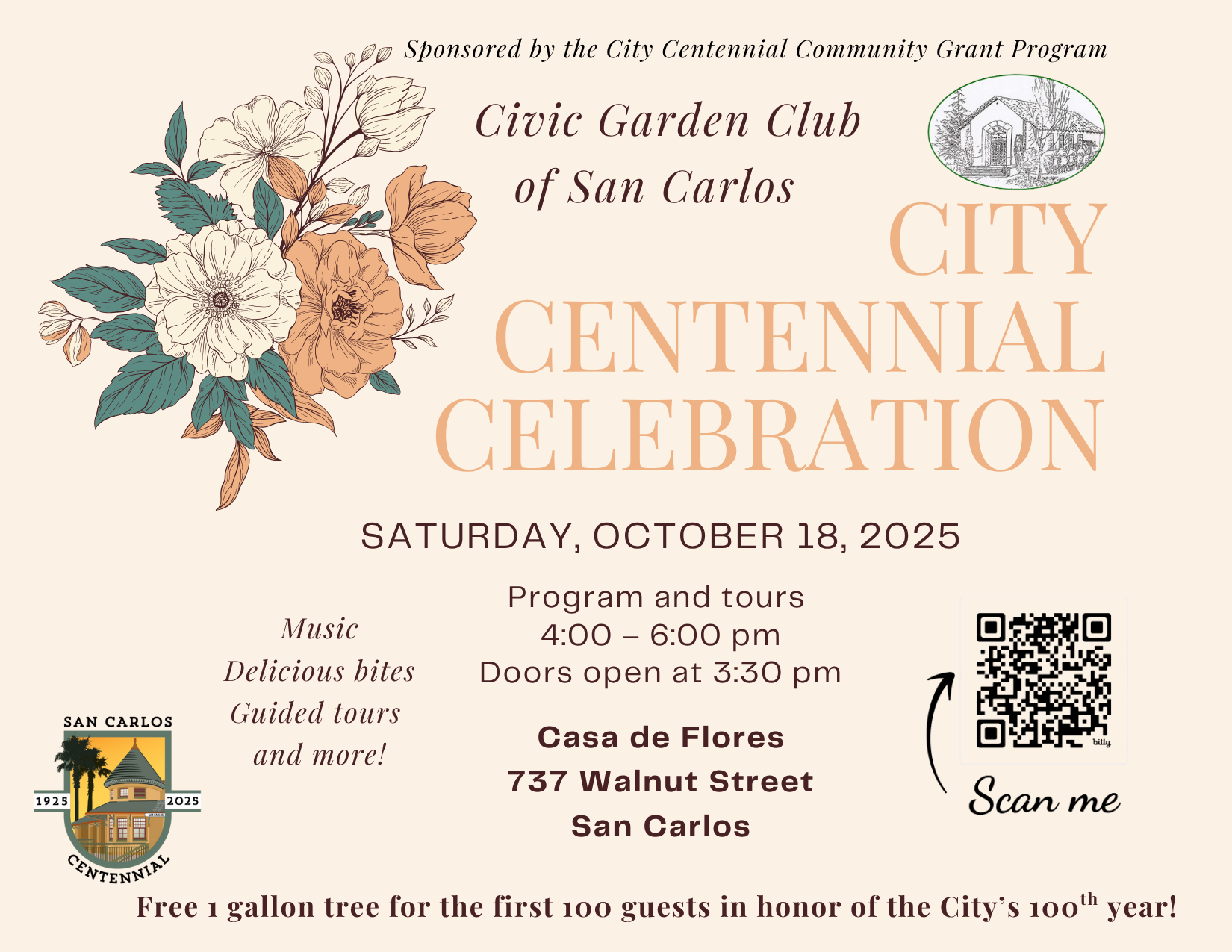 October 18 – Celebrate the City Centennial with us! – Civic Garden Club ...